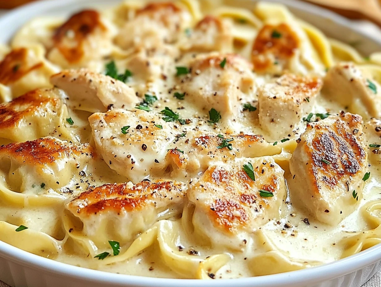 Olive Garden Asiago Tortelloni Alfredo with Grilled Chicken - CuisineCove