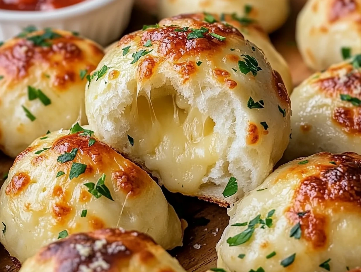Easy Garlic Cheese Bombs - RichSpoon