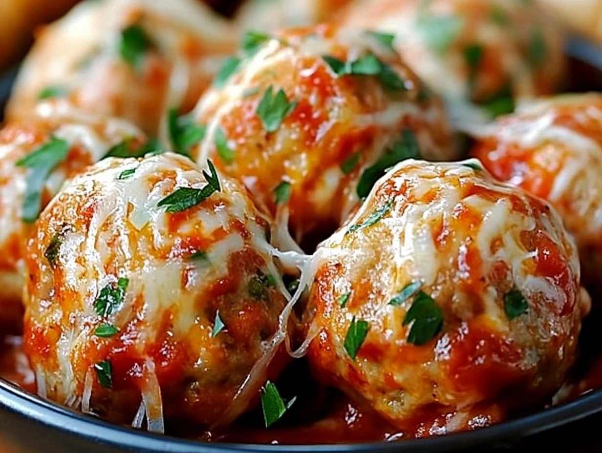 Chicken Parm Meatballs - RichSpoon