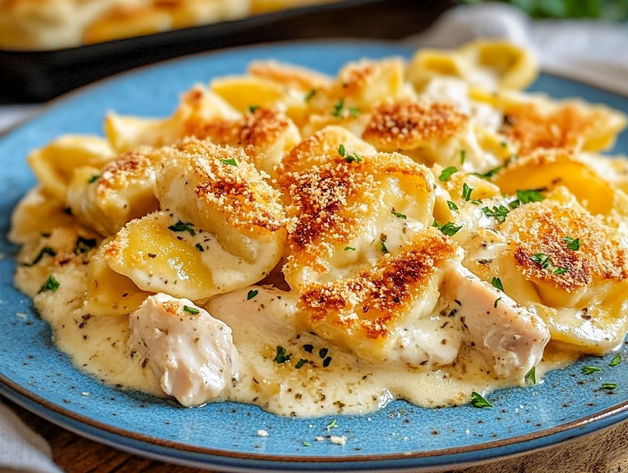 Asiago Tortelloni Alfredo with Grilled Chicken - CuisineCove