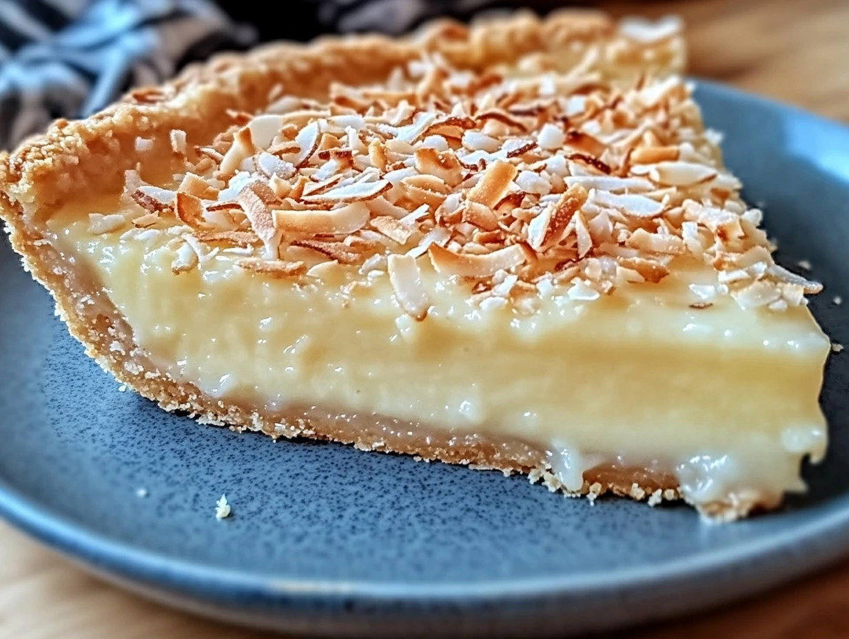 French Coconut Pie - RichSpoon