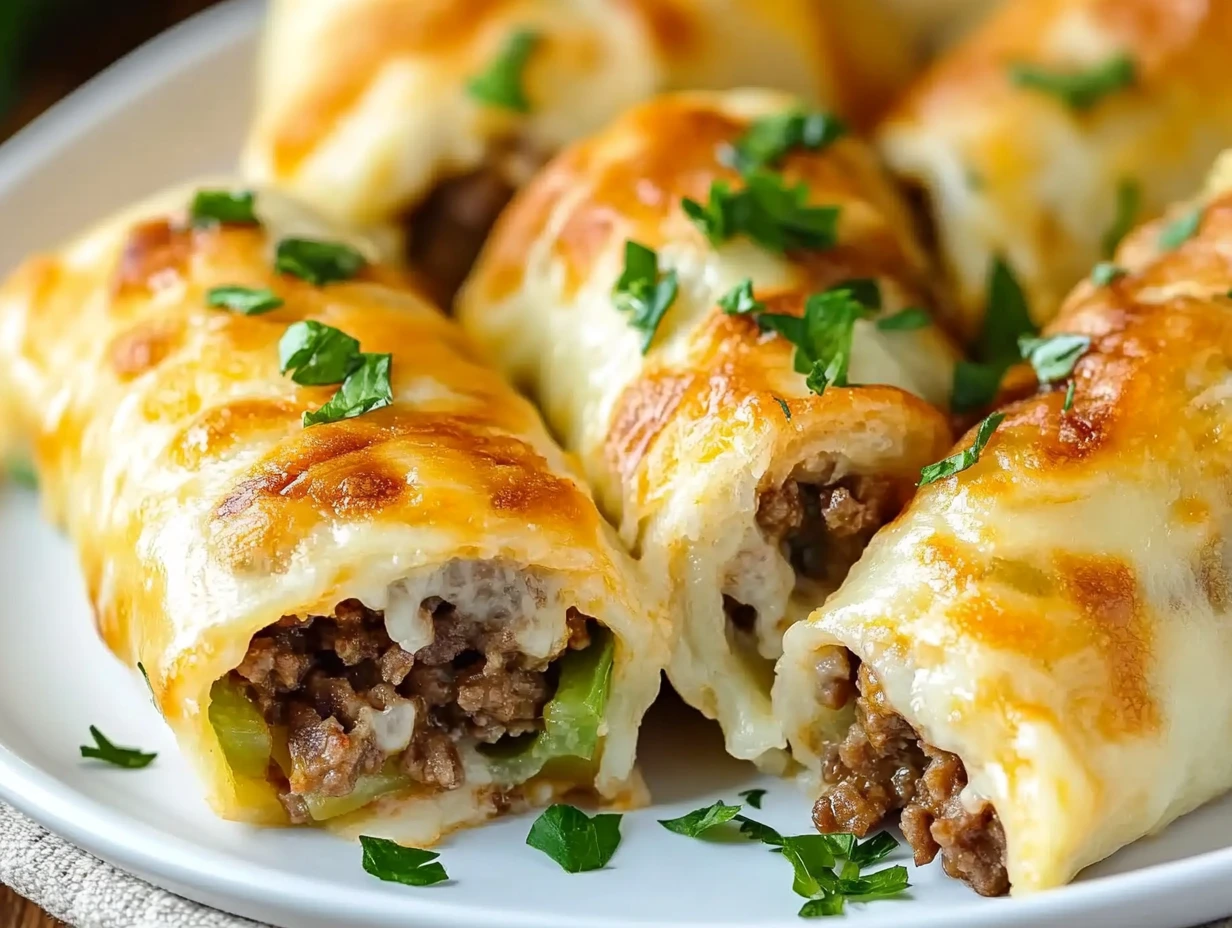 Keto Philly Cheesesteak Roll Ups - RichSpoon