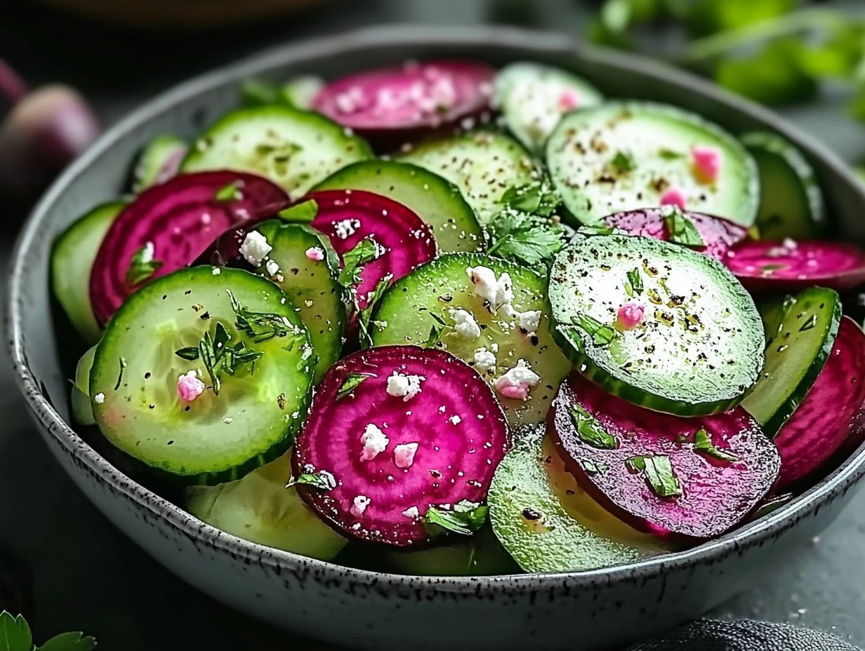 Crisp Cucumber and Beetroot Salad - RichSpoon