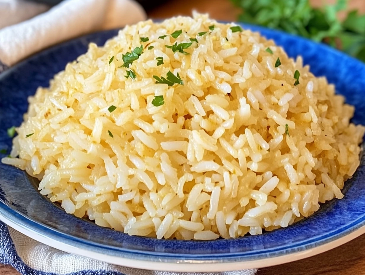 Garlic Butter Rice - RichSpoon
