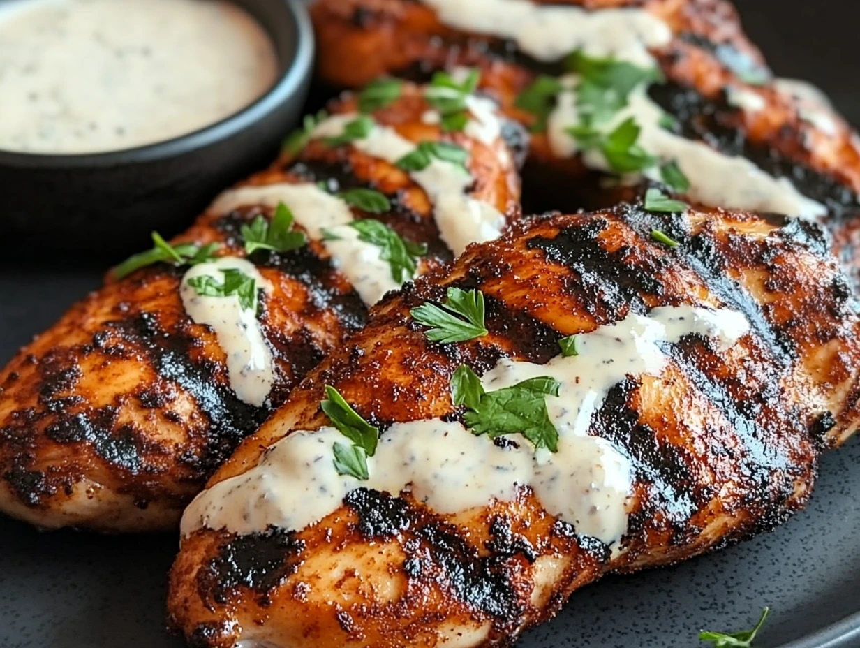 Cajun Grilled Chicken with Alabama White Sauce - RichSpoon
