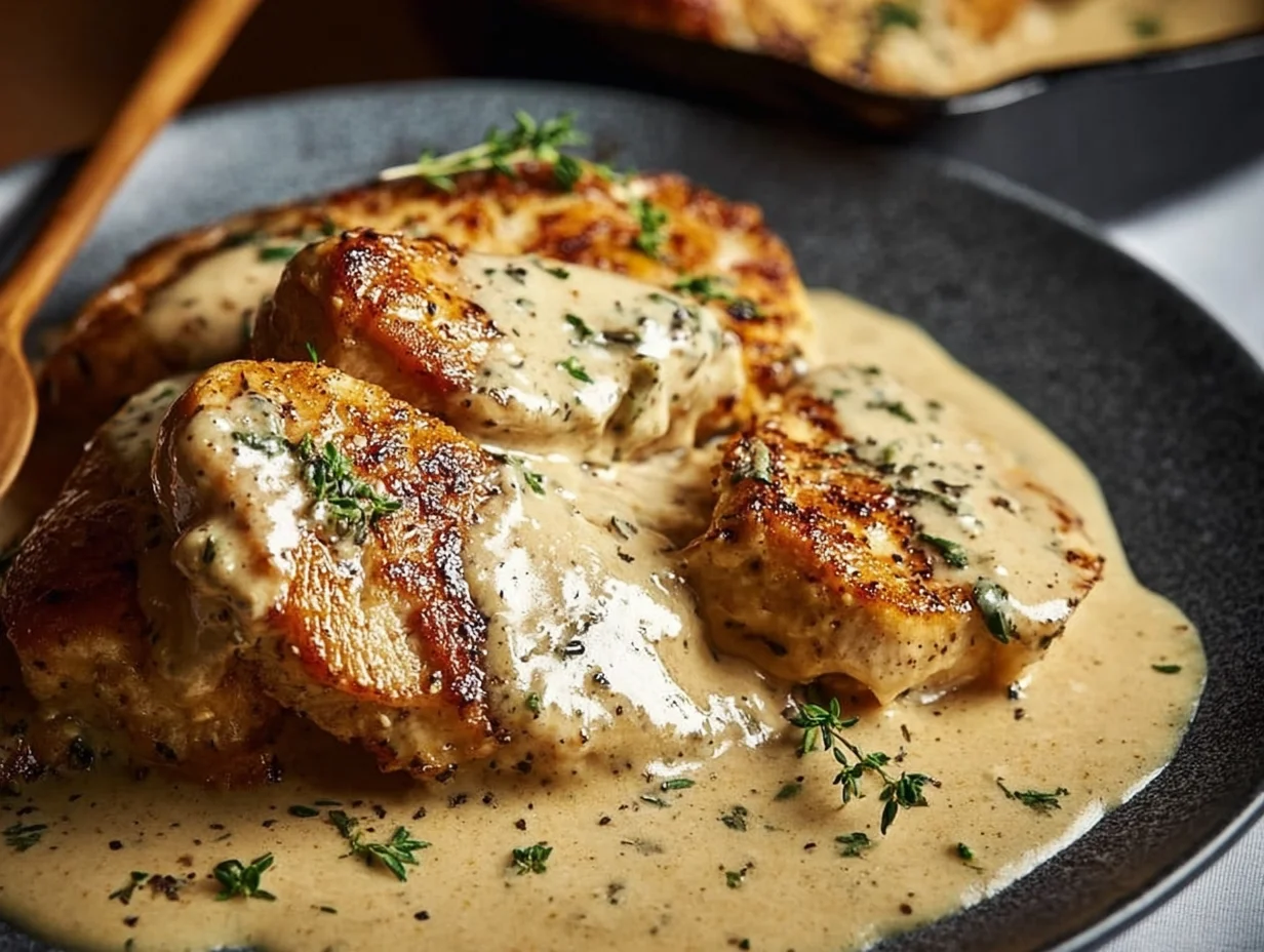 Irish Whiskey Cream Chicken (Non-Alcoholic) - RichSpoon
