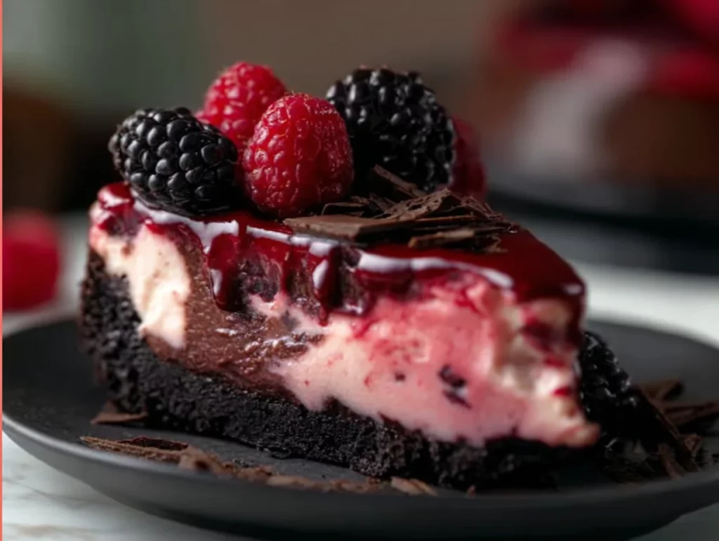 Dark Chocolate Raspberry Cheesecake - RichSpoon